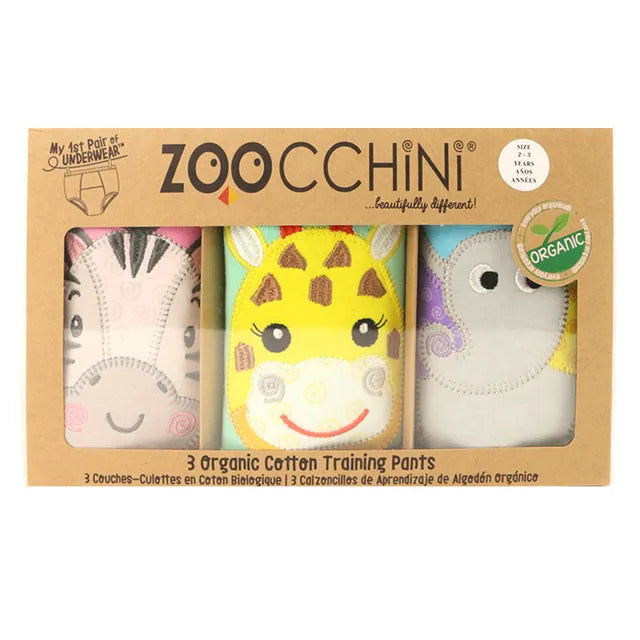 Zoocchini 3 Piece Organic Potty Training Pants Set - Zoo Friends – Laadlee